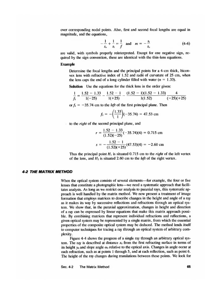 Matrix Optics 1 | PDF
