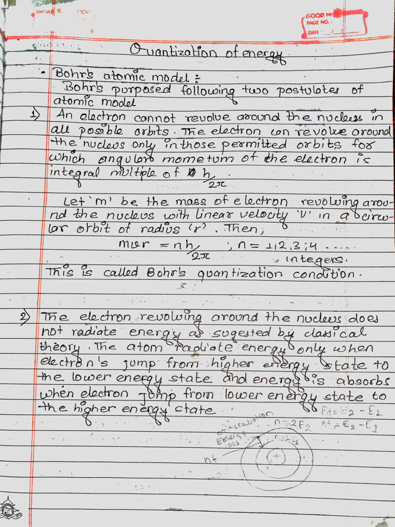 Bohr's Atomic Model Postulates | PDF