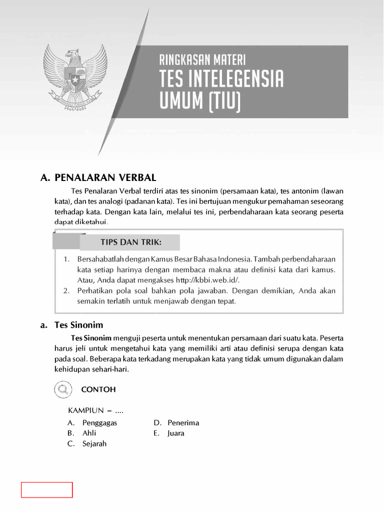 Ringkasan Materi SKD Tiu | PDF