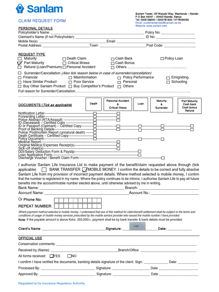 Claim Request Form | PDF