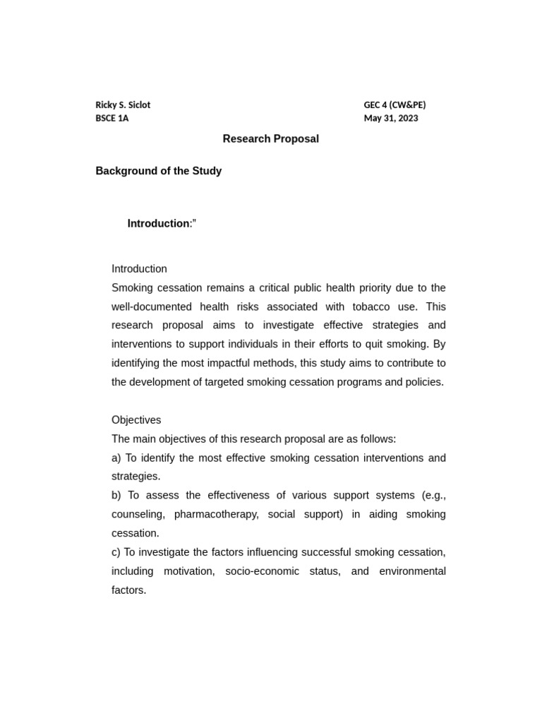 Drafts of My Research Proposal Final | PDF