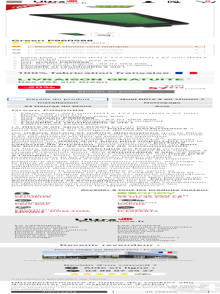 Green P960588 en Vente UltraPerformance | PDF