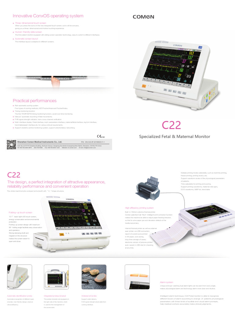 C22 Fetal and Maternal Monitor | PDF
