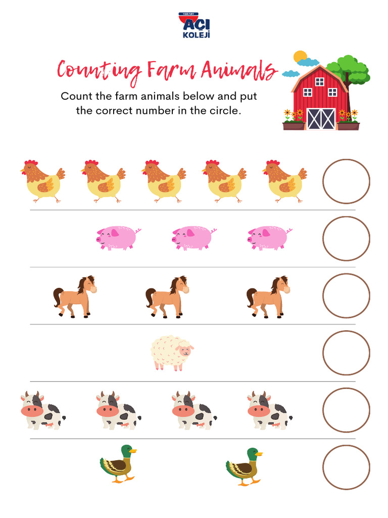 Counting Farm Animals | PDF