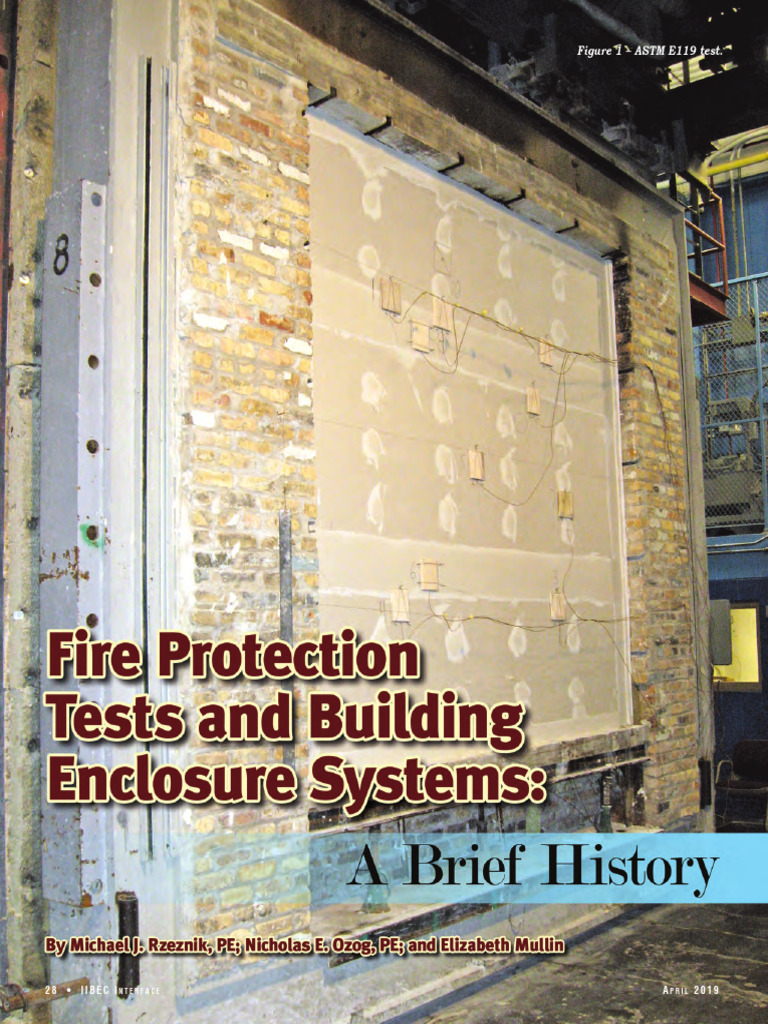 Fire Protection Tests and Building Enclosure Systems A Brief History | PDF
