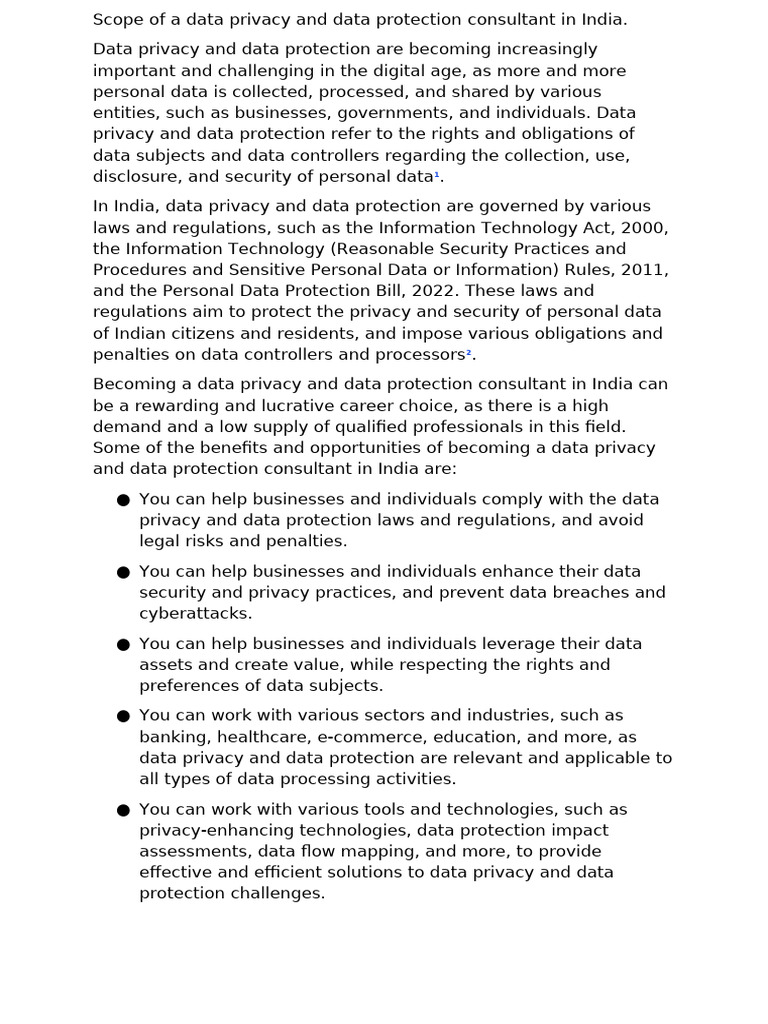 Scope of A Data Privacy and Data Protection | PDF | Privacy ...