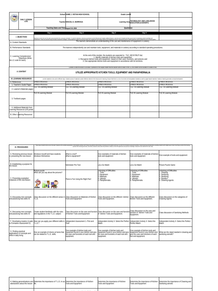 DLL - TLE - August 5-9, 2024 | PDF