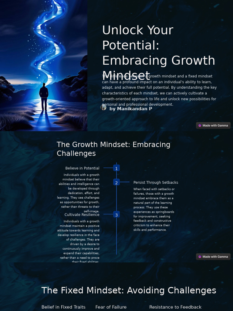 Unlock Your Potential Embracing Growth Mindset | PDF Unlock Your Potential Embracing Growth Mindset | PDF
