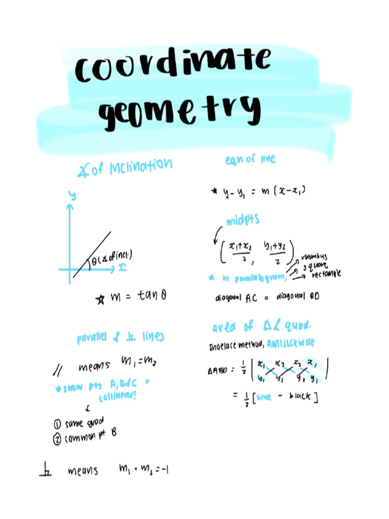 Coordinate Geometry Notes | PDF