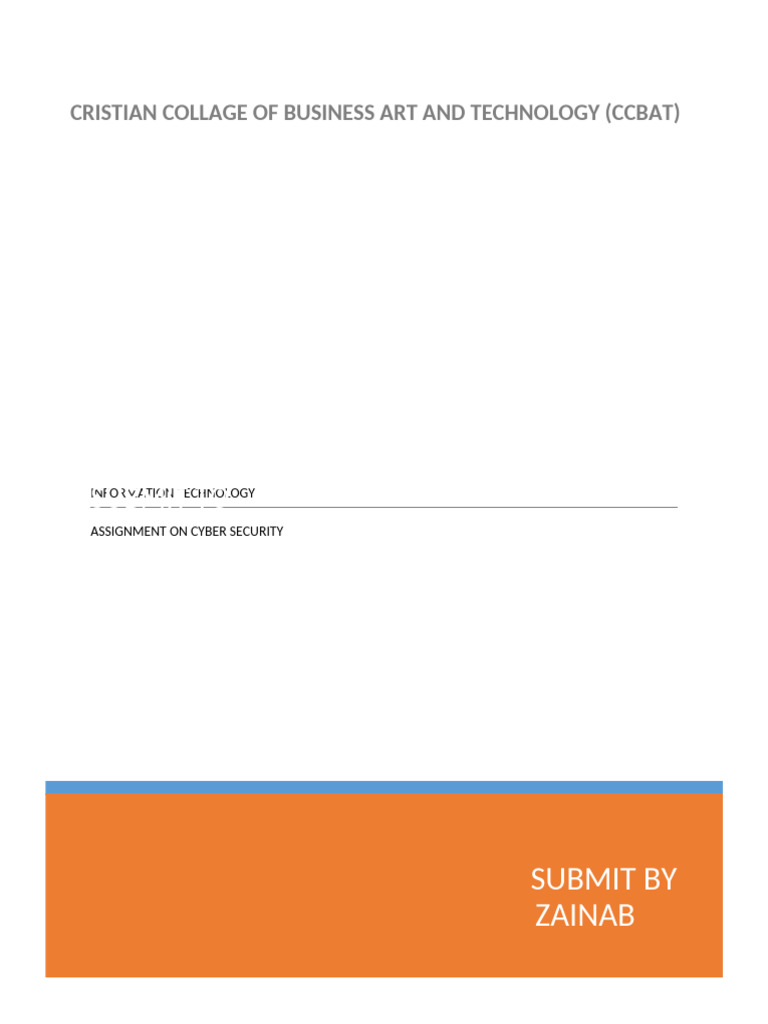 Cybersecurity And Its Protection Zubair Pdf