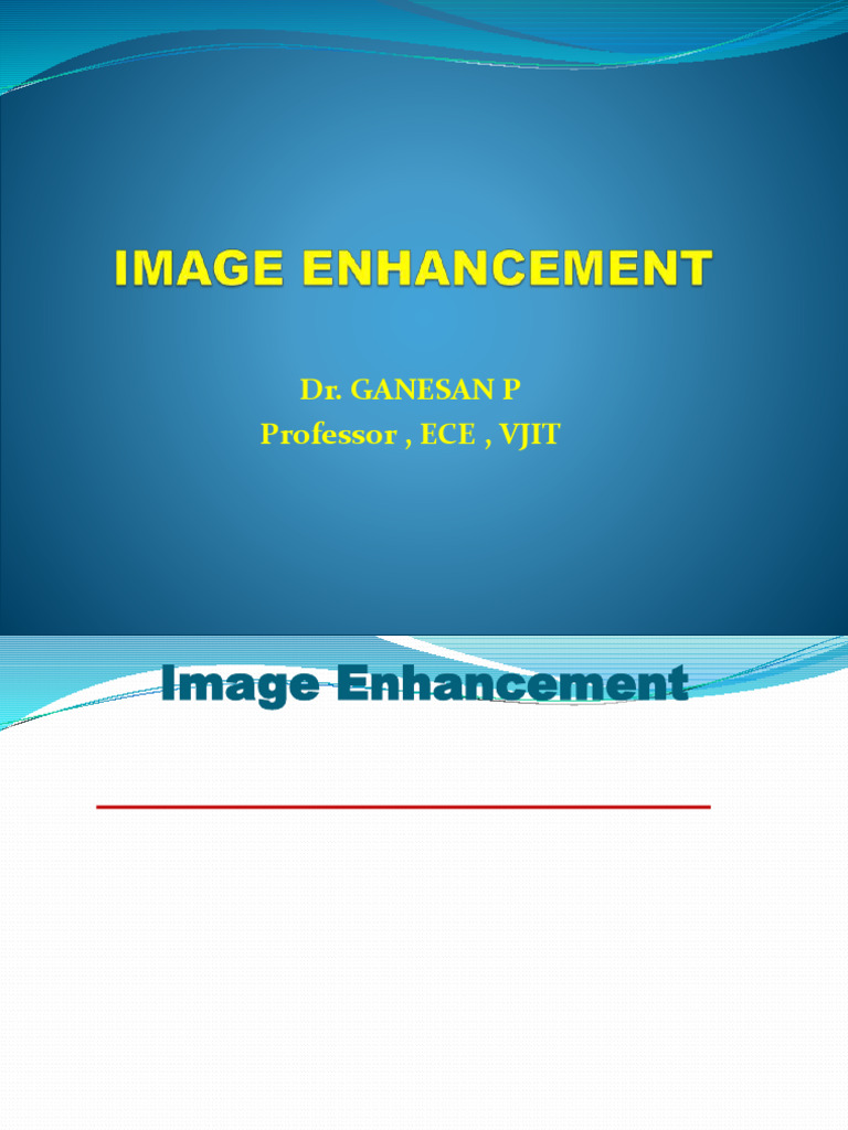 Image Processing Unit 2 Part 1 Spatial Domain GanesanP | PDF