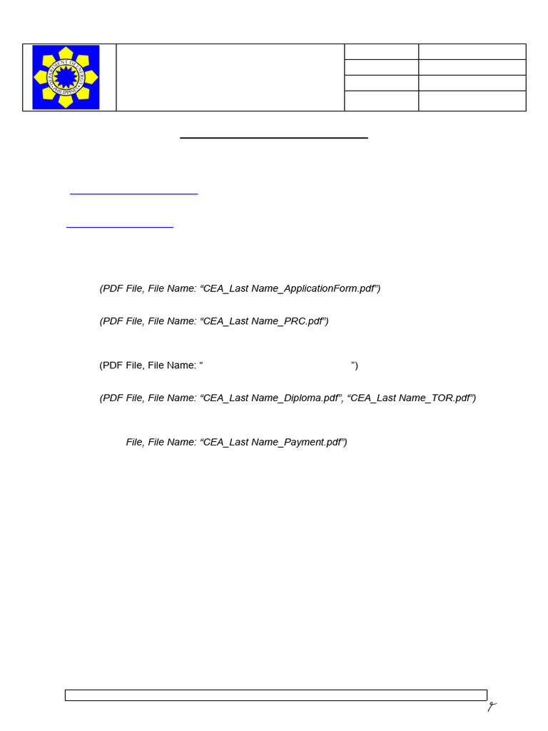 CEA Annex C - Submission Guidelines | PDF