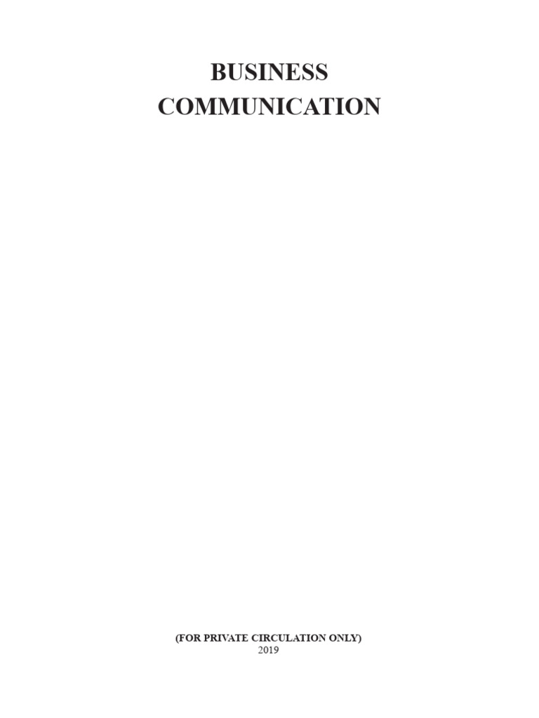 Business Communication Pdf