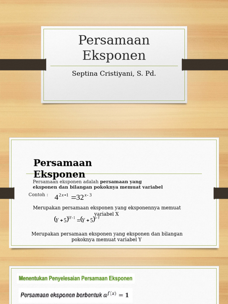 Persamaan Eksponen | PDF