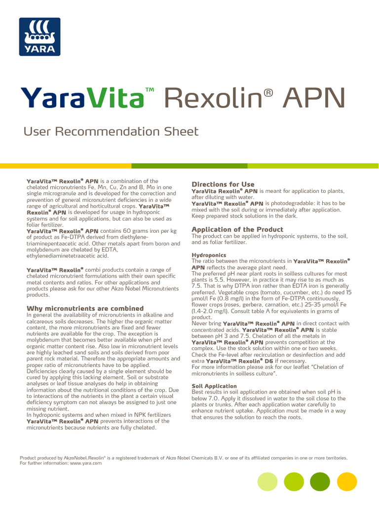 YaraVita+Rexolin+APN LR | PDF