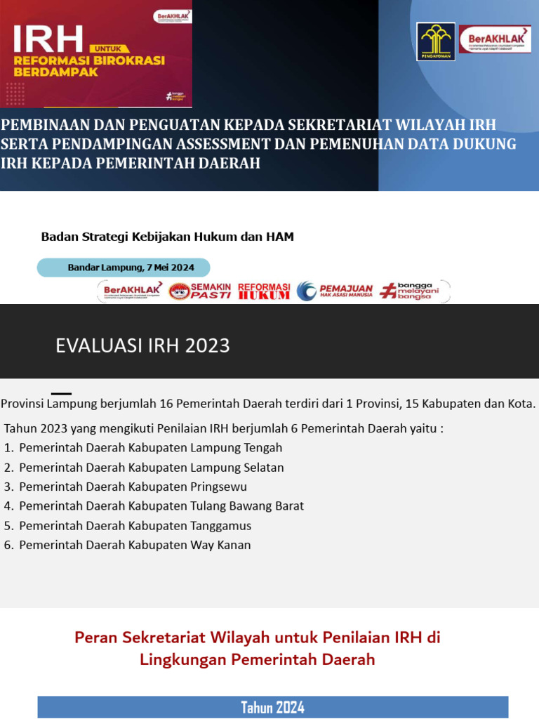 Pedoman IRH Pemda 2024 | PDF