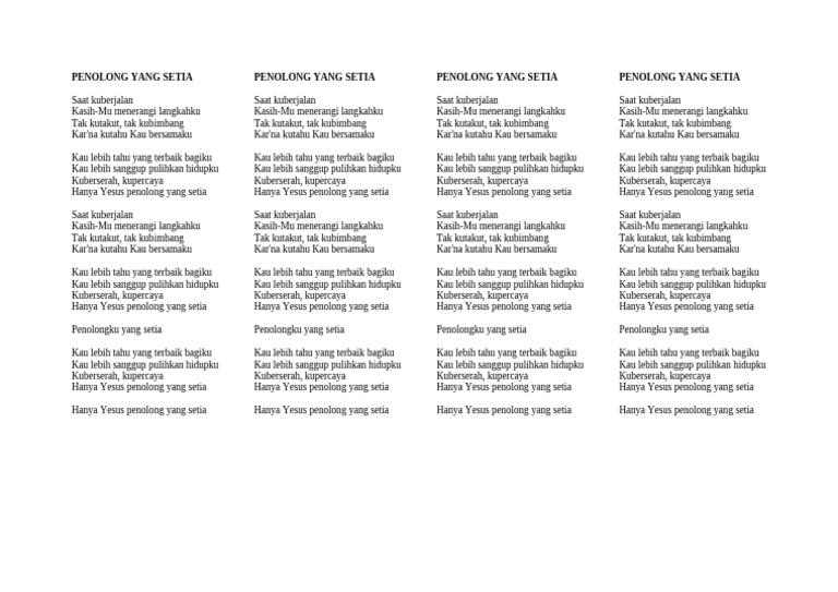 Penolong Yang Setia Pdf