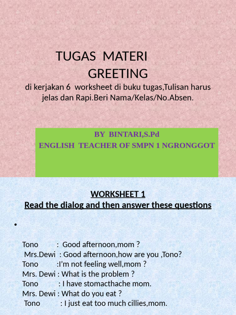 Tugas Materi Greeting | PDF
