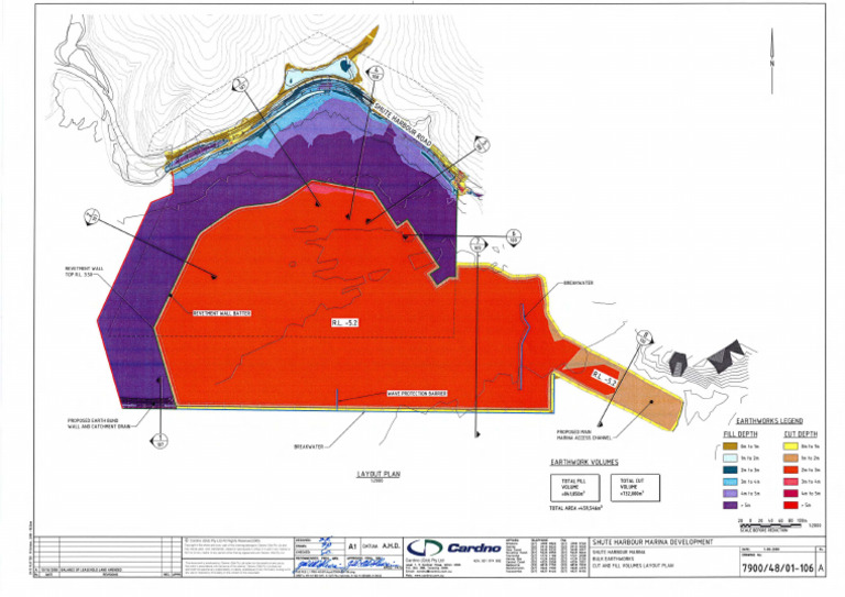 07 Bulk Earthworks Cut and Fill Volumes Layout Plan | PDF