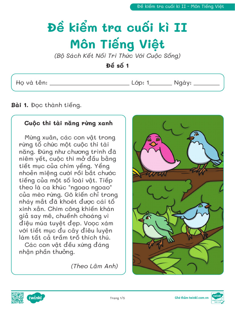 VT T 1710169494 de Kiem Tra Cuoi Ki II So 1 Mon Tieng Viet Lop 1 Bo ...