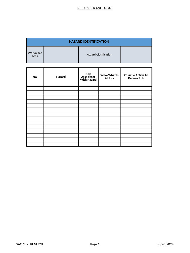 Hazard Identification and Risk Matrix Guide | PDF | Risk | Safety
