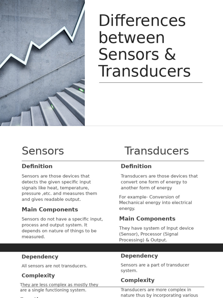 Differences Between Sensors & Transducers | PDF
