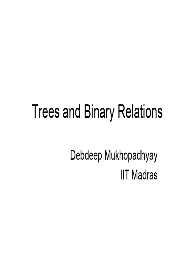 Trees and binary Relations | PDF
