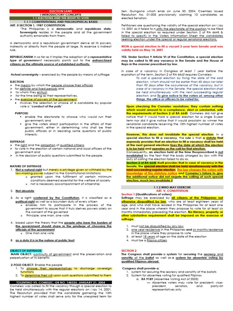 Election Laws | PDF