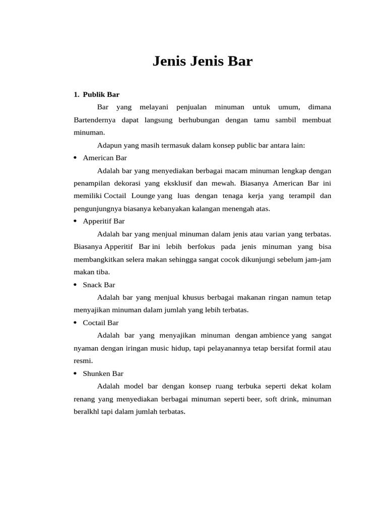 Jenis Jenis Bar | PDF