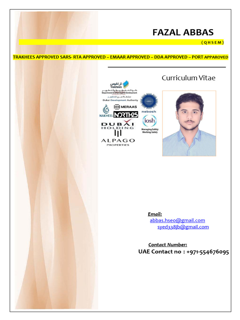 Qhse Manager Fazal Abbas CV | PDF