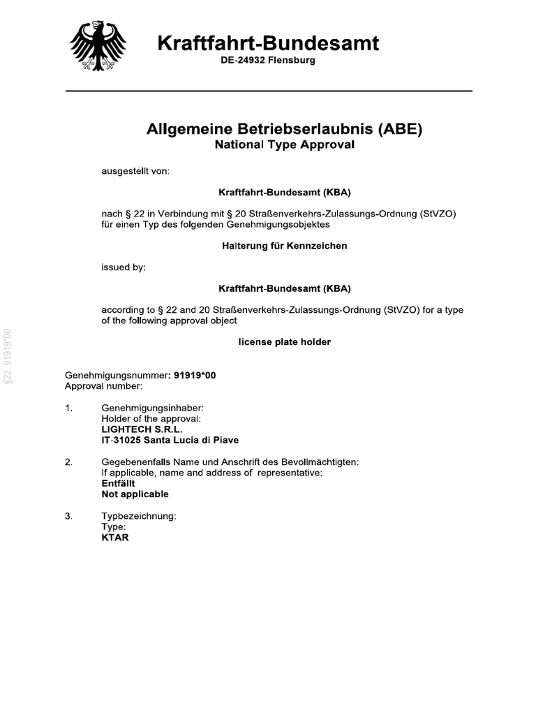 2020 ABE Certification - License Plate Holder | PDF