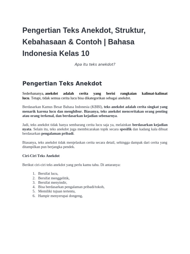 Teks Anekdot | PDF