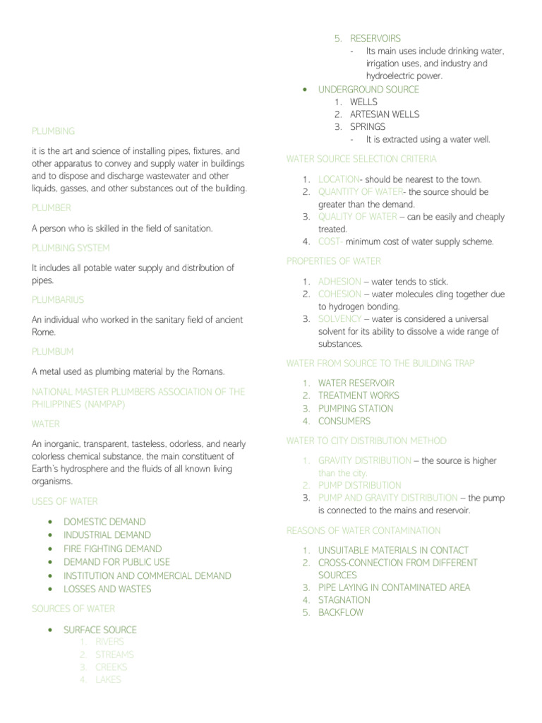 Building Utilities Reviewer Pdf