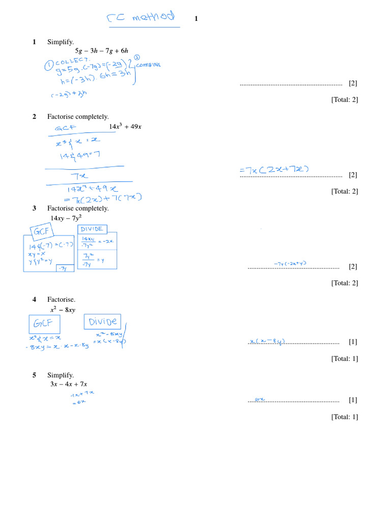 Algebra Manipulation | PDF