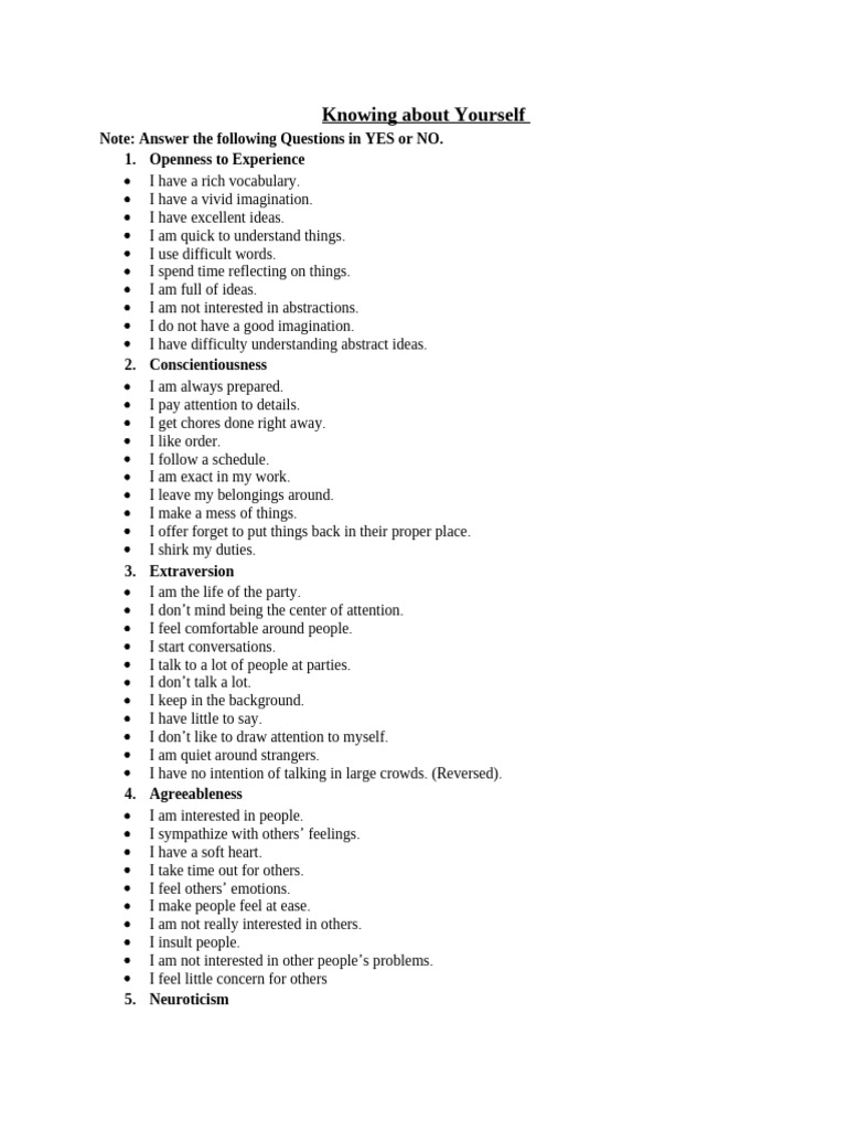 Knowing Yourself | PDF