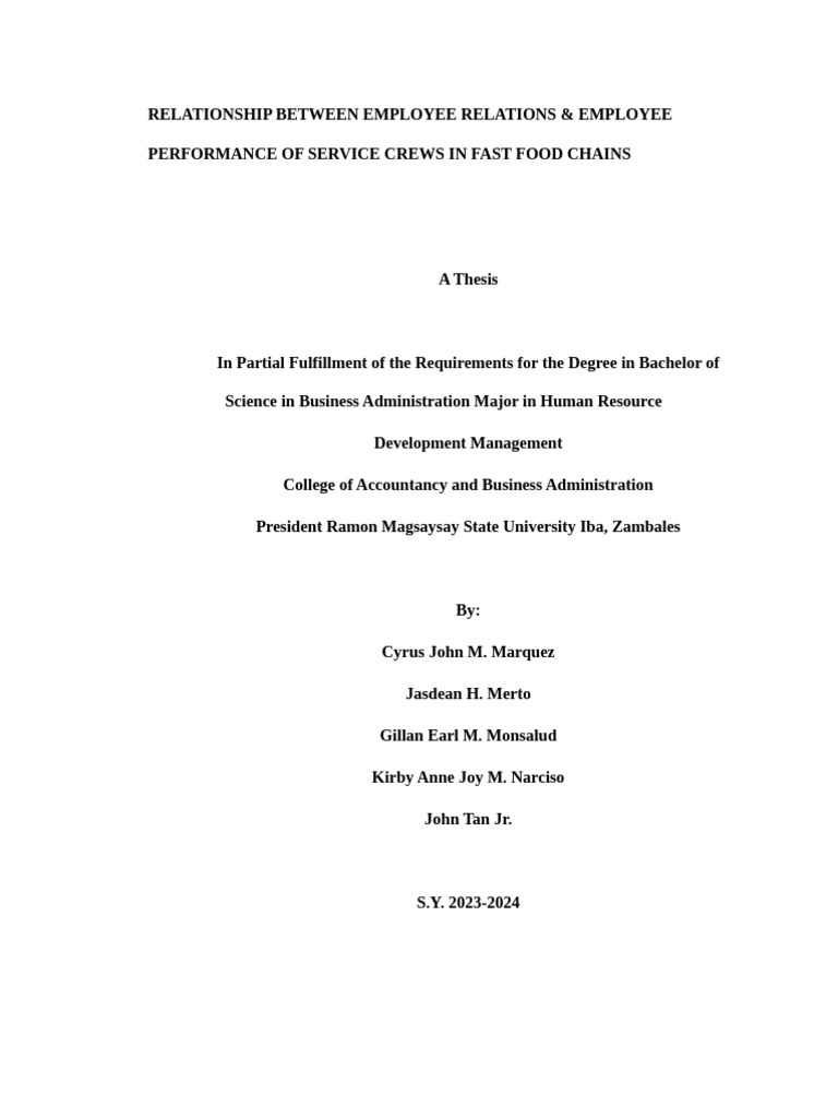 Employee Relations 2 | PDF