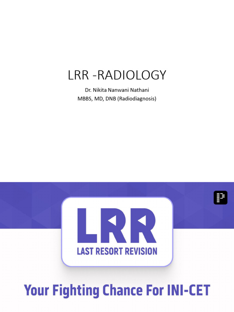 LRR Radiology Inicet | PDF