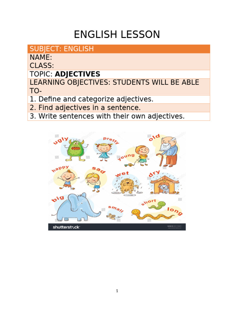 Adjectives | PDF