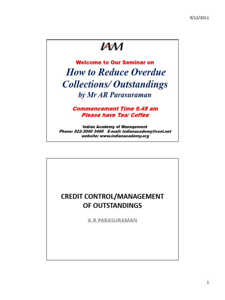 How To Reduce & Prevent Overdue Collections | PDF