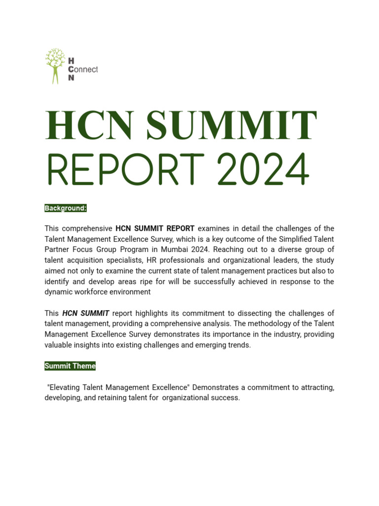 HCN Report | PDF