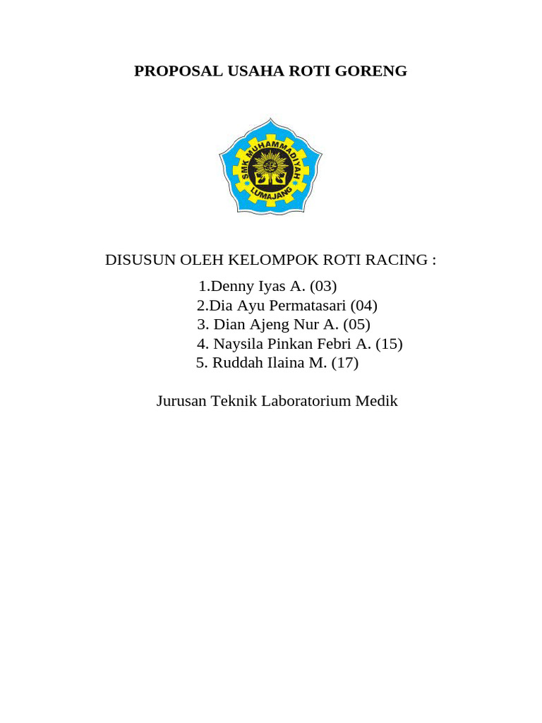 Proposal Usaha Roti Goreng | PDF