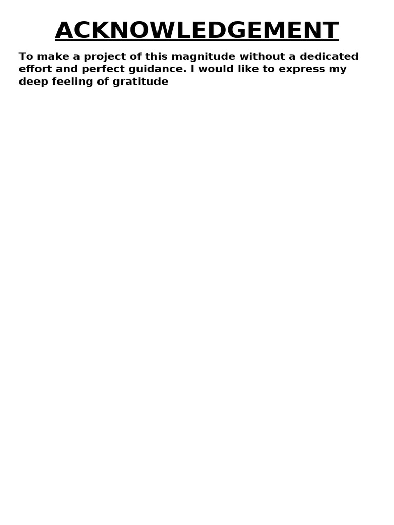 ACKNOWLEDGEMENT1 | PDF