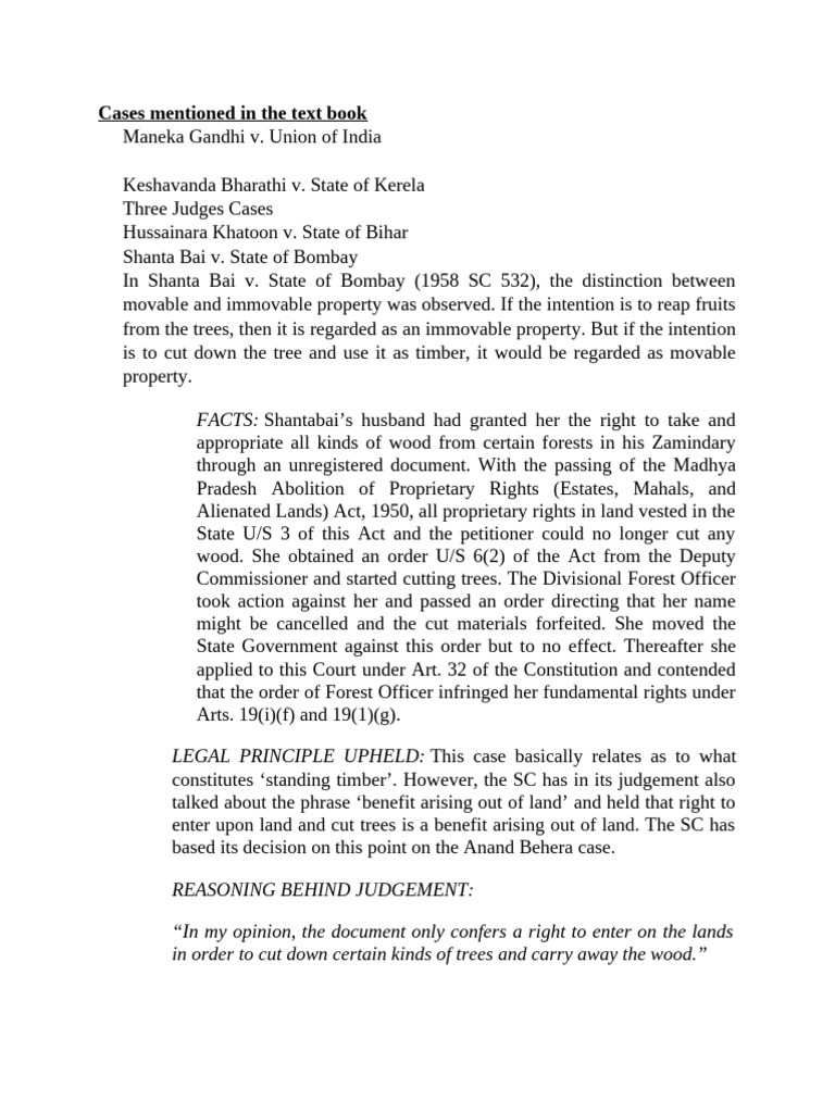 Cases Mentioned in The Text Book | PDF | Alternative Dispute Resolution ...