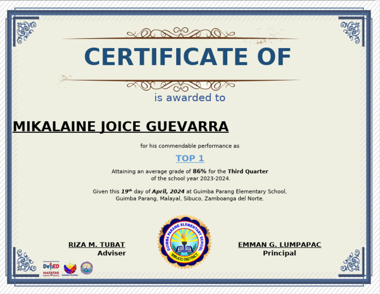 Certificate Recognition 2024 | PDF