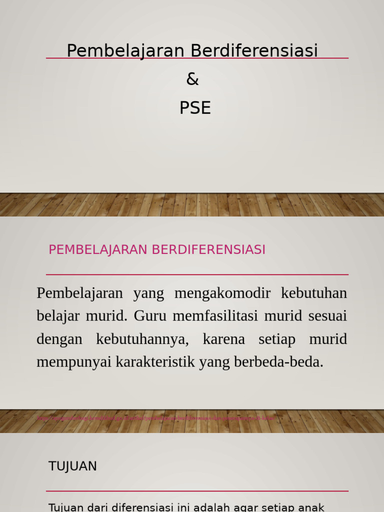 Pembelajaran Diferensiasi Dan PSE | PDF