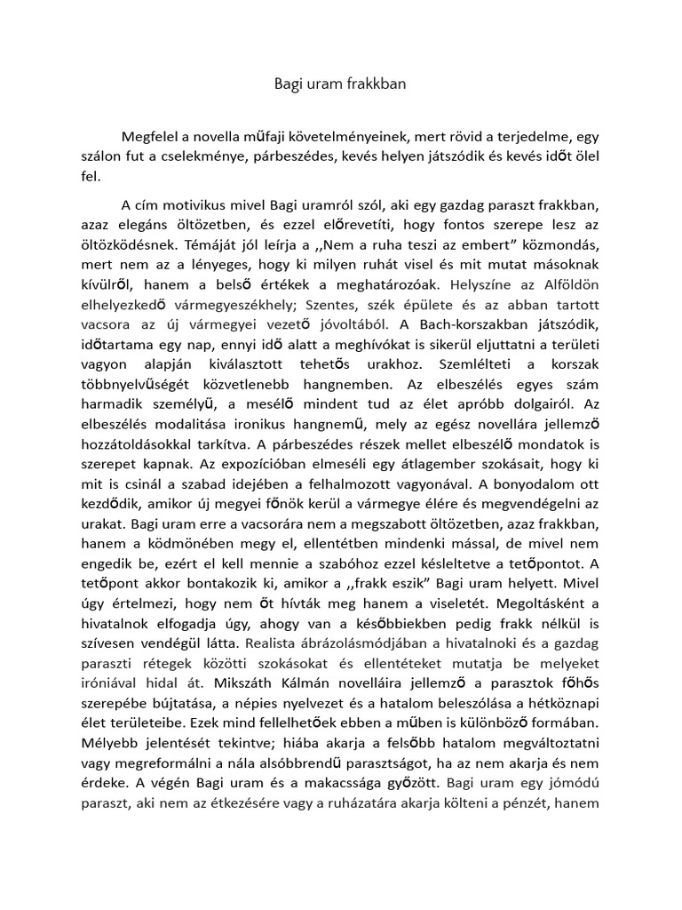 Bagi Uram Frakkban | PDF