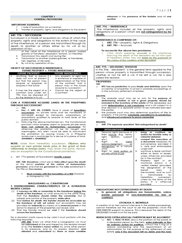 Midterm Revewer - Succession | PDF