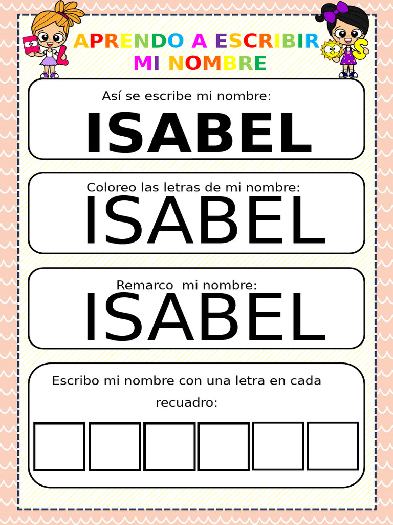 Aprendo A Escribir Mi Nombre | PDF