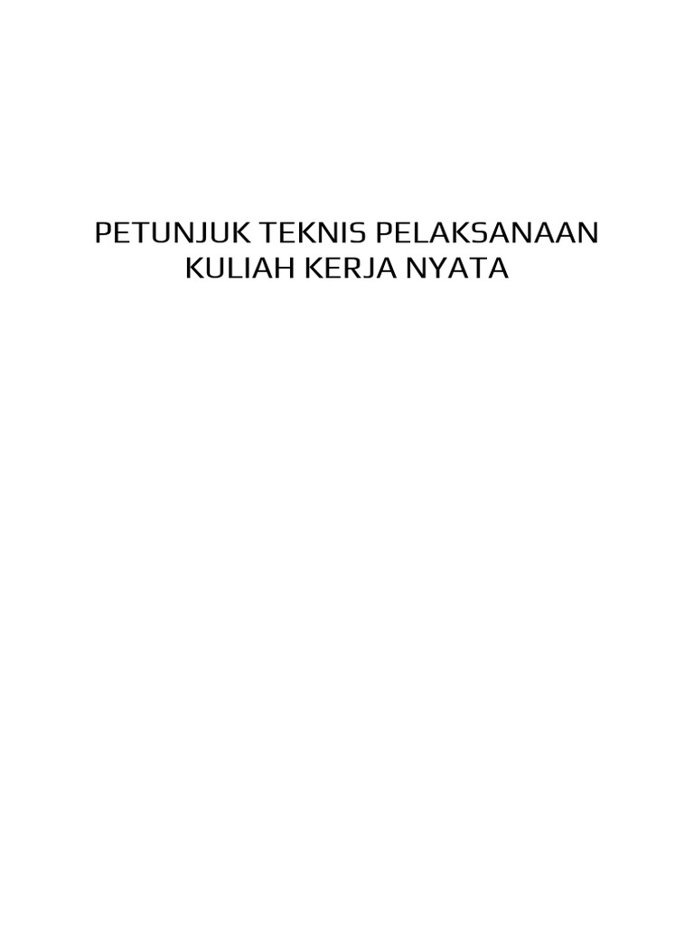 Juknis KKN - 75 Uinam 2024 - 1 | PDF