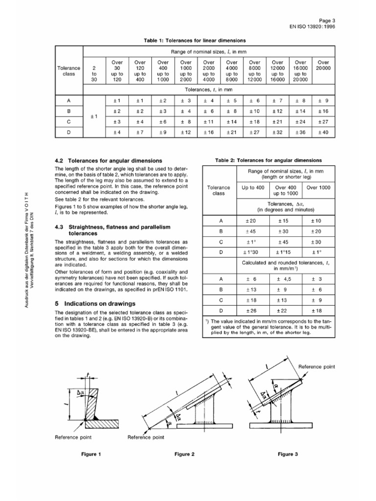 ISO 13920 Tolerancia Linear | PDF